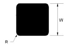 Square Bars Radius Edges